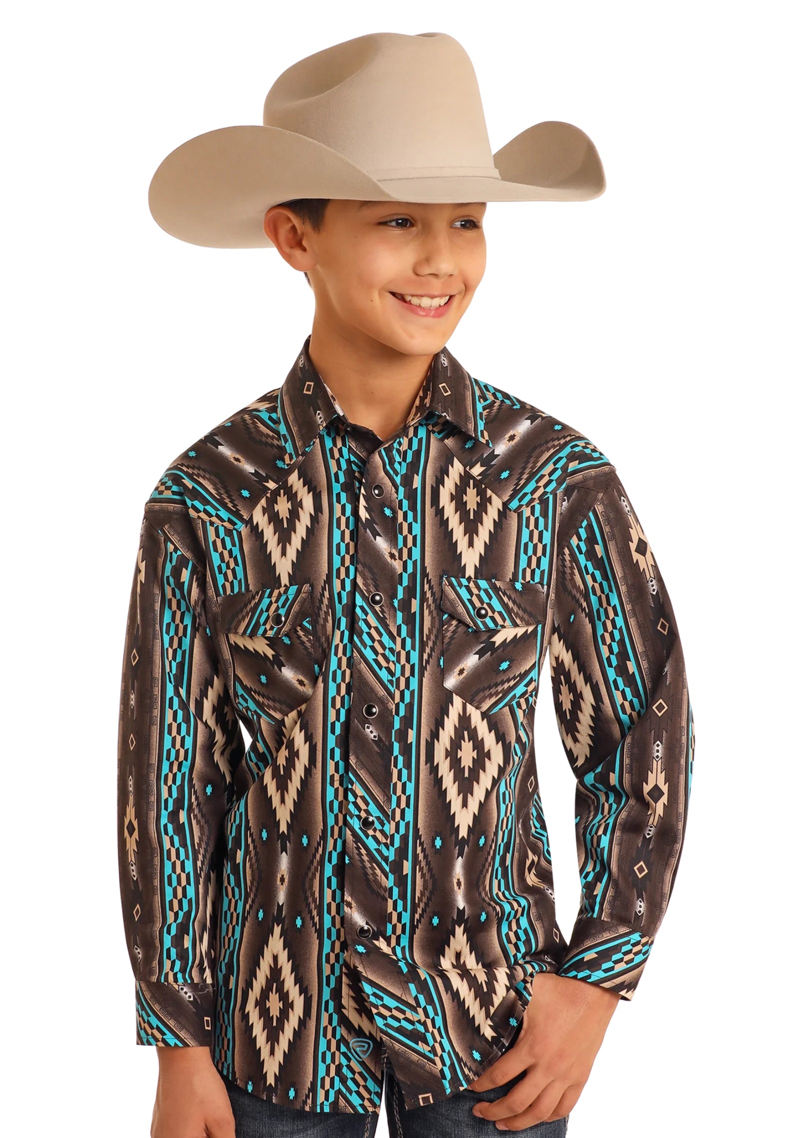 Rock & Roll | Boys Southwest Print Shirt – Río West Outfitters